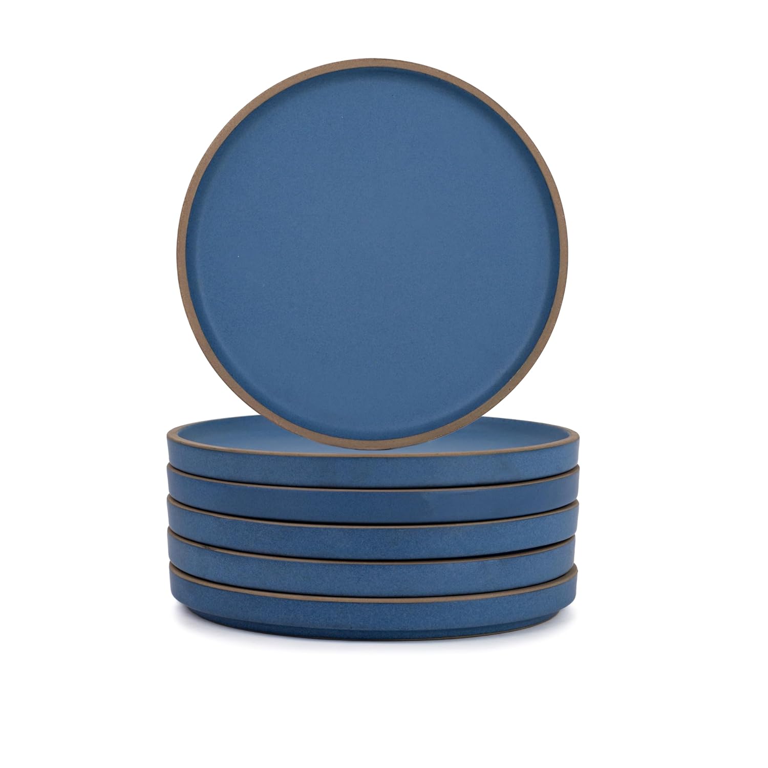 Buy Shay Quarter Plates Set of 6, Blue Artisnal Series | Matte Finish ...
