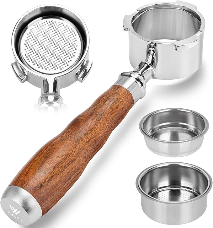 Amazon.com: 51mm Bottomless Portafilter 3 Ears with 2 Filter Baskets ...