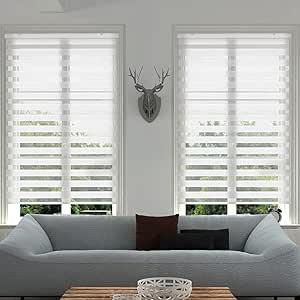 Amazon.com: Bliwans Zebra Roller Shades, 39" W X 64" H, Bliwans Zebra Blinds,35" W X 72" H ...