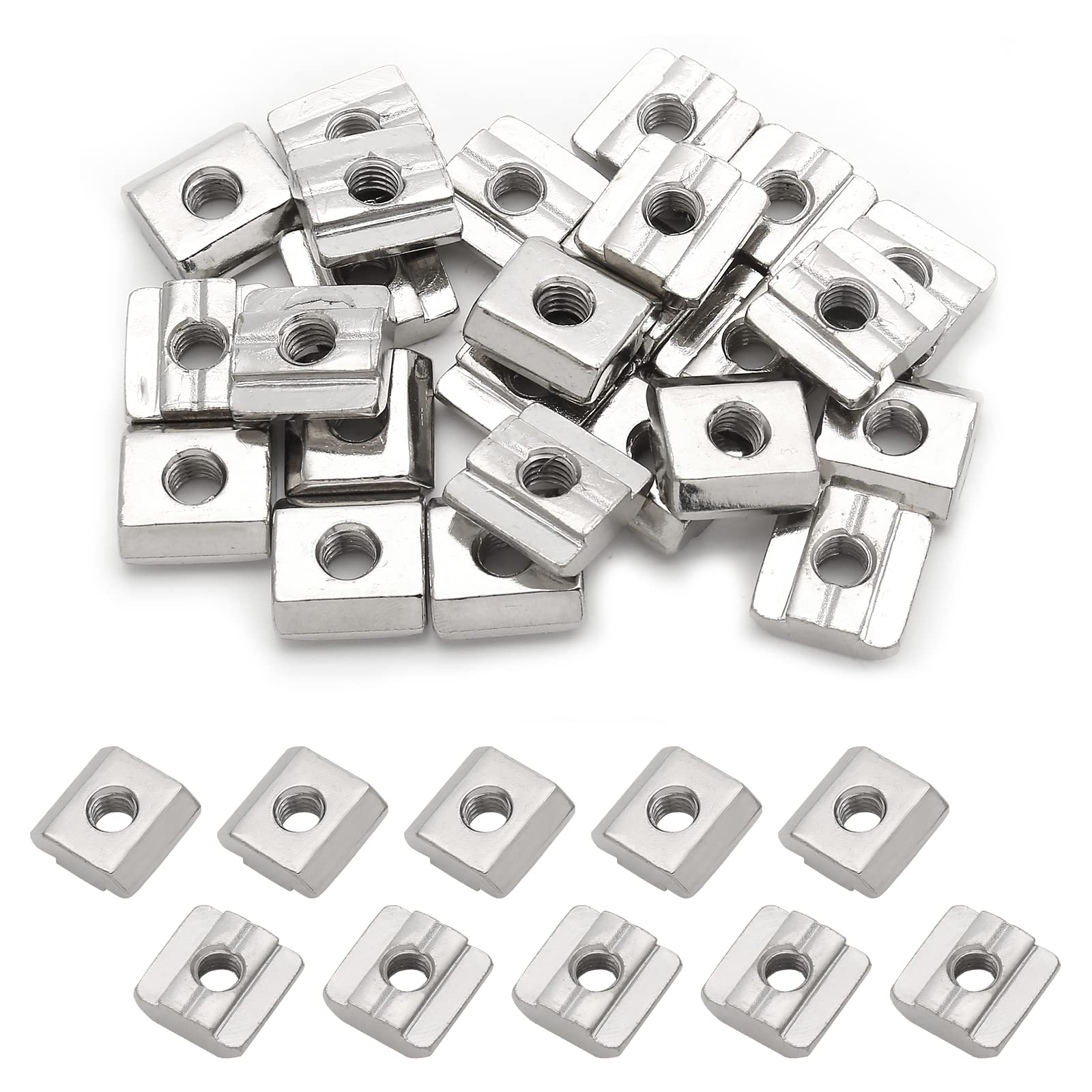 Amazon.com: Qjaiune 25Pcs M6 Slide in T Nut 3030 Aluminum Extrusion T ...