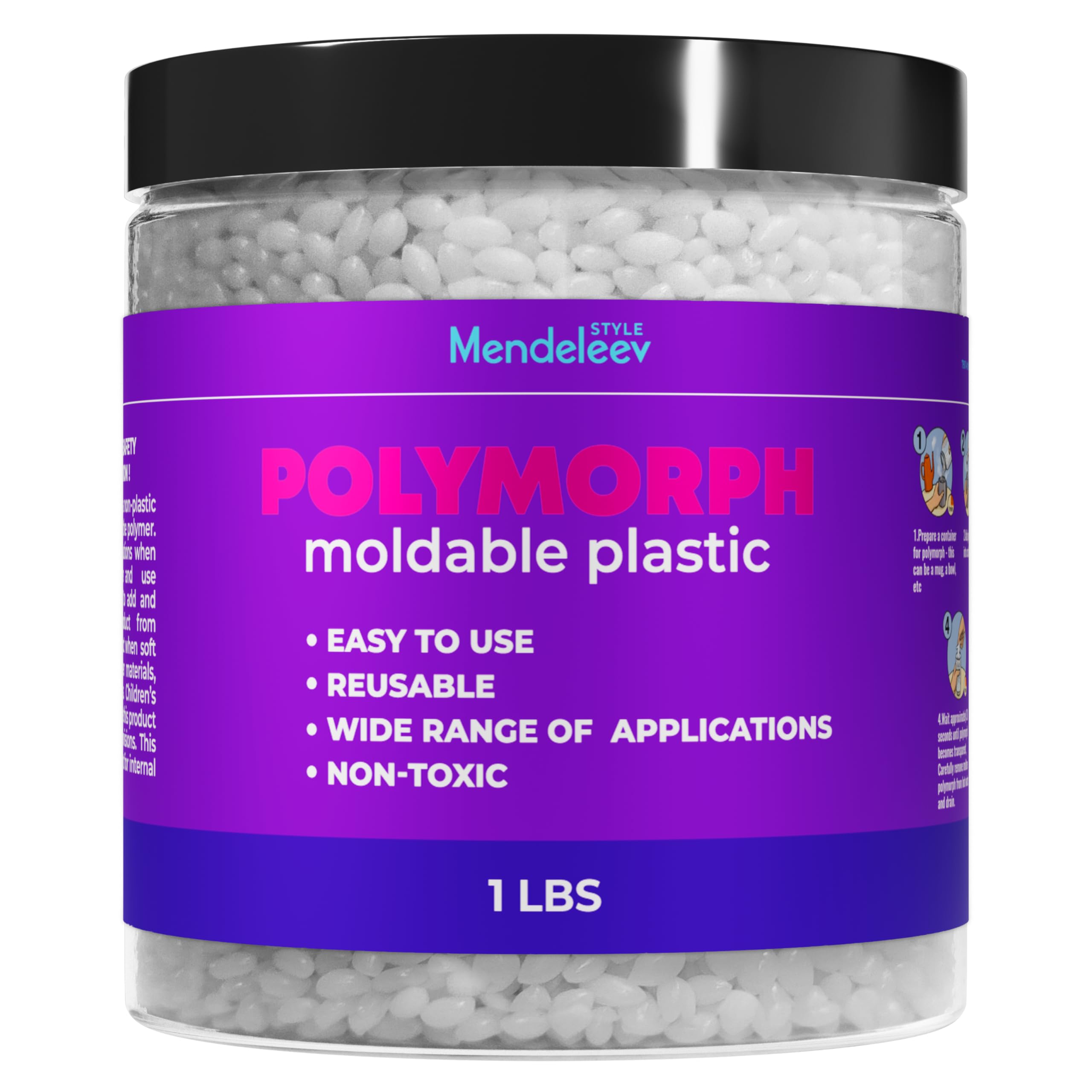 Amazon.com: 1 Lbs Polymorph Moldable Plastic Beads Melting Pellets : Arts, Crafts & Sewing