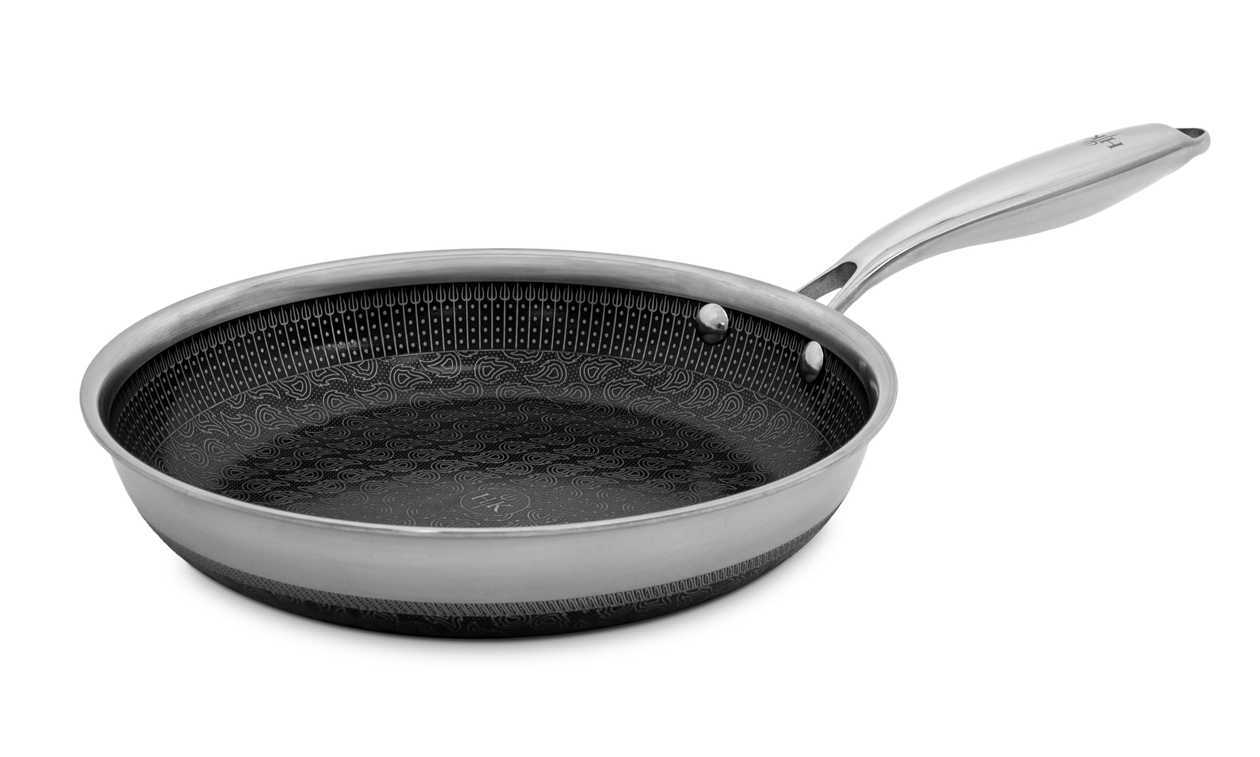 Amazon.com: Hell's Kitchen Hybrid 9.5" Frying Pan, Tri-Clad Stainless ...