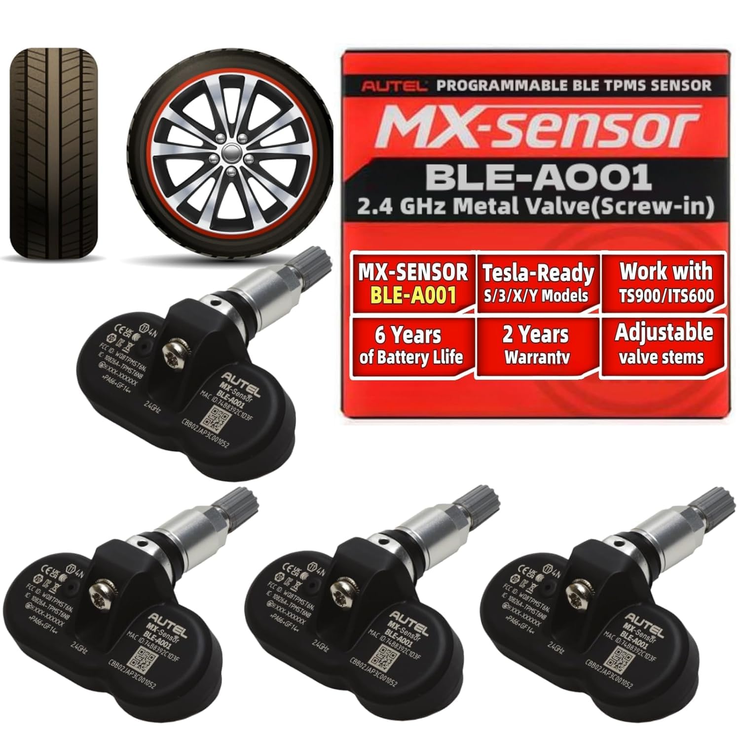 Autel Sensor BLE-A001 Tesla Sensor Autel MX-Sensor Tesla TPMS Sensor ...