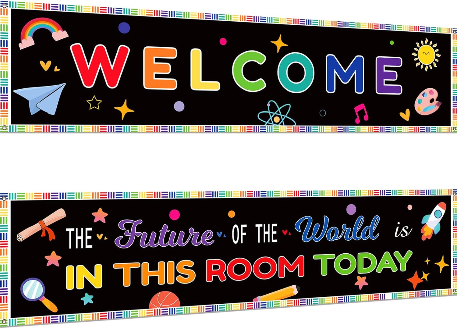 Amazon.com: 2Pcs Classroom Decorations Welcome Classroom Poster Set for ...