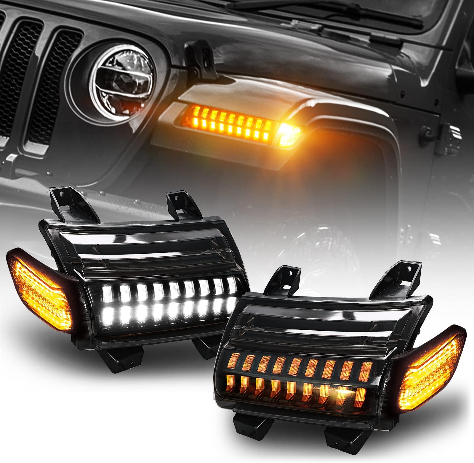 Amazon.com: Gempro Led Fender Side Marker Turn Signal Lights Kits for ...