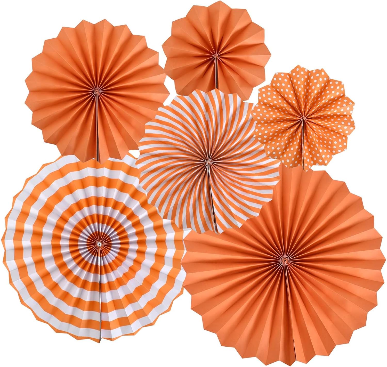 6Pcs Paper Fans Set Hanging Paper Party Fans Decorations Paper Garlands ...