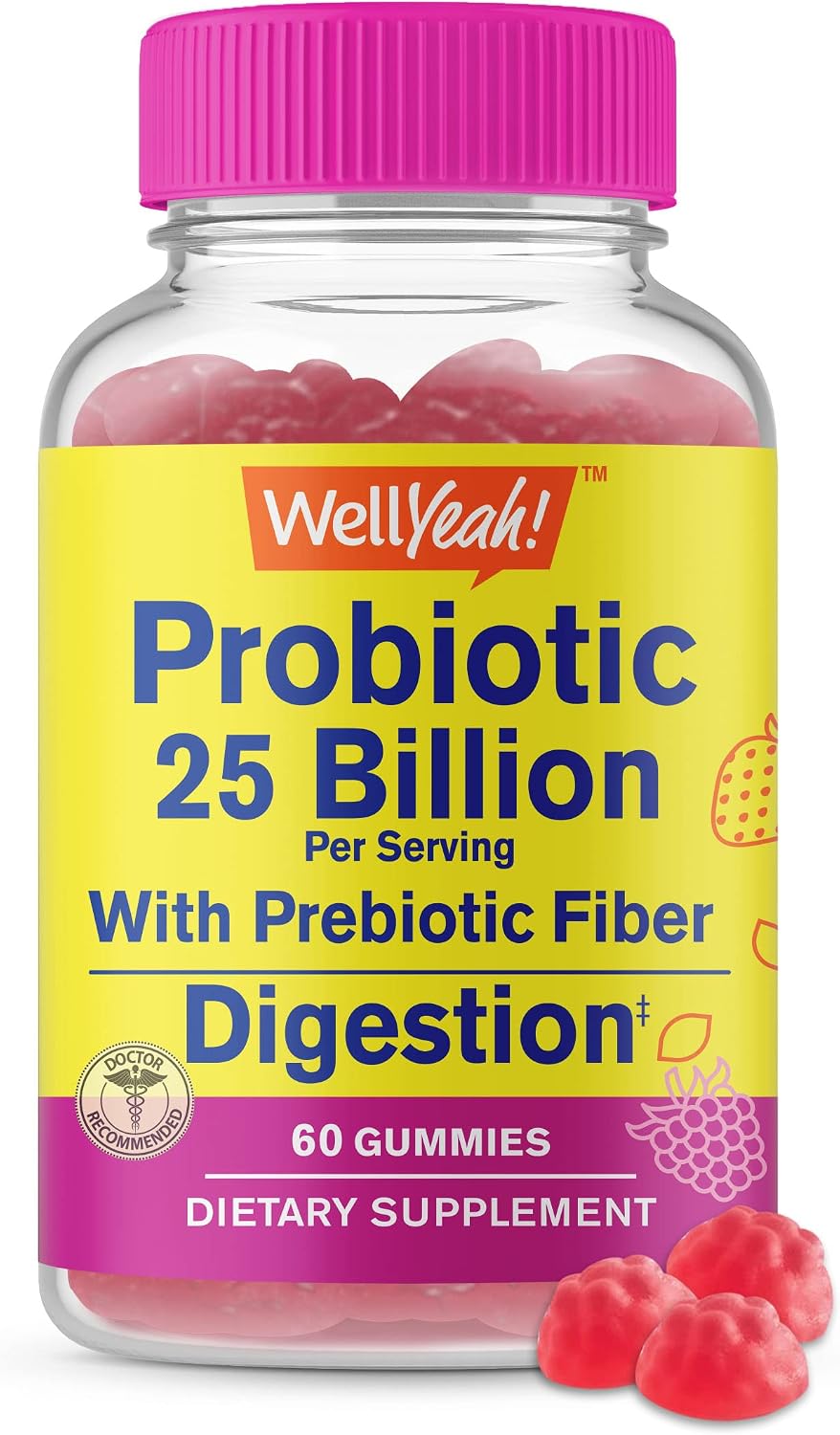 Amazon.com: WellYeah 25 Billion Probiotics + Prebiotics for Men and ...
