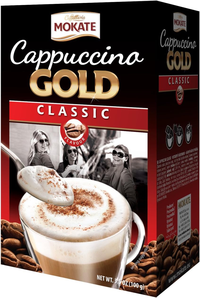 Mokate Gold Cappuccino Classic 8 Pack 100g (Q) : Amazon.co.uk: Home ...