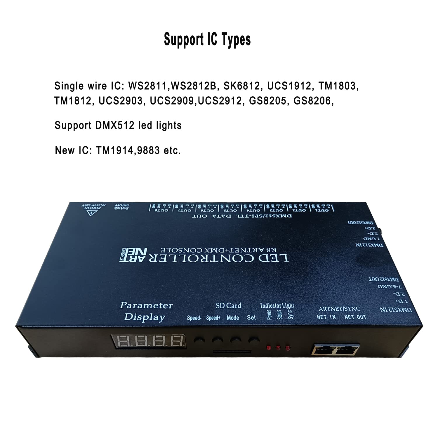 Snapklik.com : Led Controller Addressable, 8 Ports 8192 Pixels Madrix ...