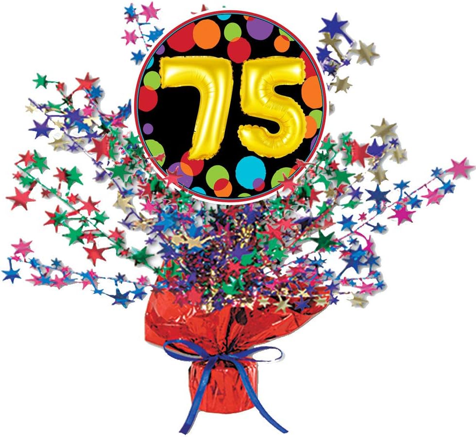 Amazon.com: 75th Birthday Balloon Centerpiece (Each) by Partypro : Home ...