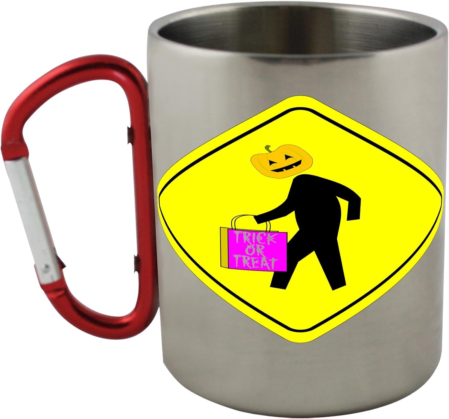 Amazon.com | Stainless steel mug with carabiner handle with Traffic ...