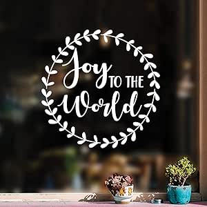 Amazon.com: Vinyl Wall Art Decal - Joy to The World - 17" x 17" - Fun ...