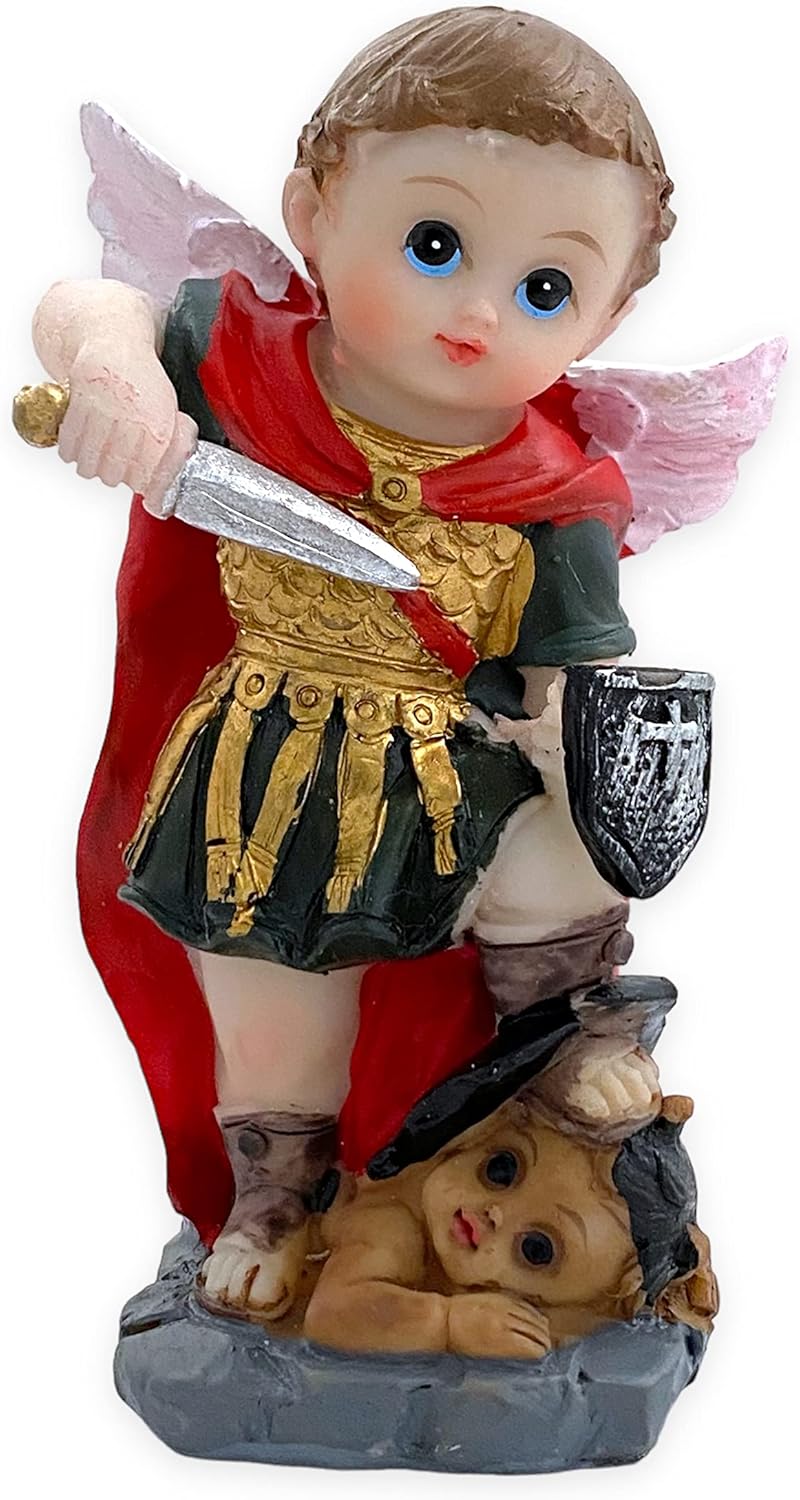 Amazon.com: Gigi's Classy Kids 3.5" Mini Saint Michael Archangel Baby ...