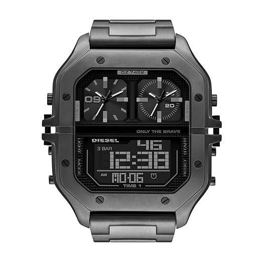 Diesel Clasher Analog-Digital Black Dial Men's Watch-DZ7462 : Amazon.in ...