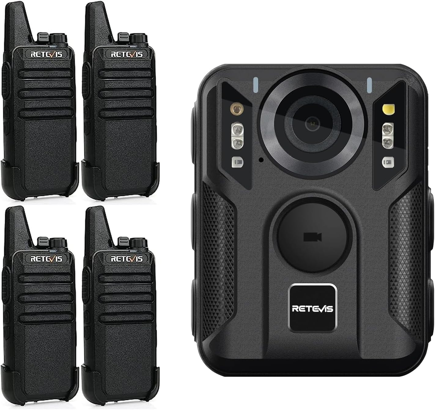 Amazon.com: Retevis RT22 Two Way Radio Rechargeable (4 Pack) Bundle ...