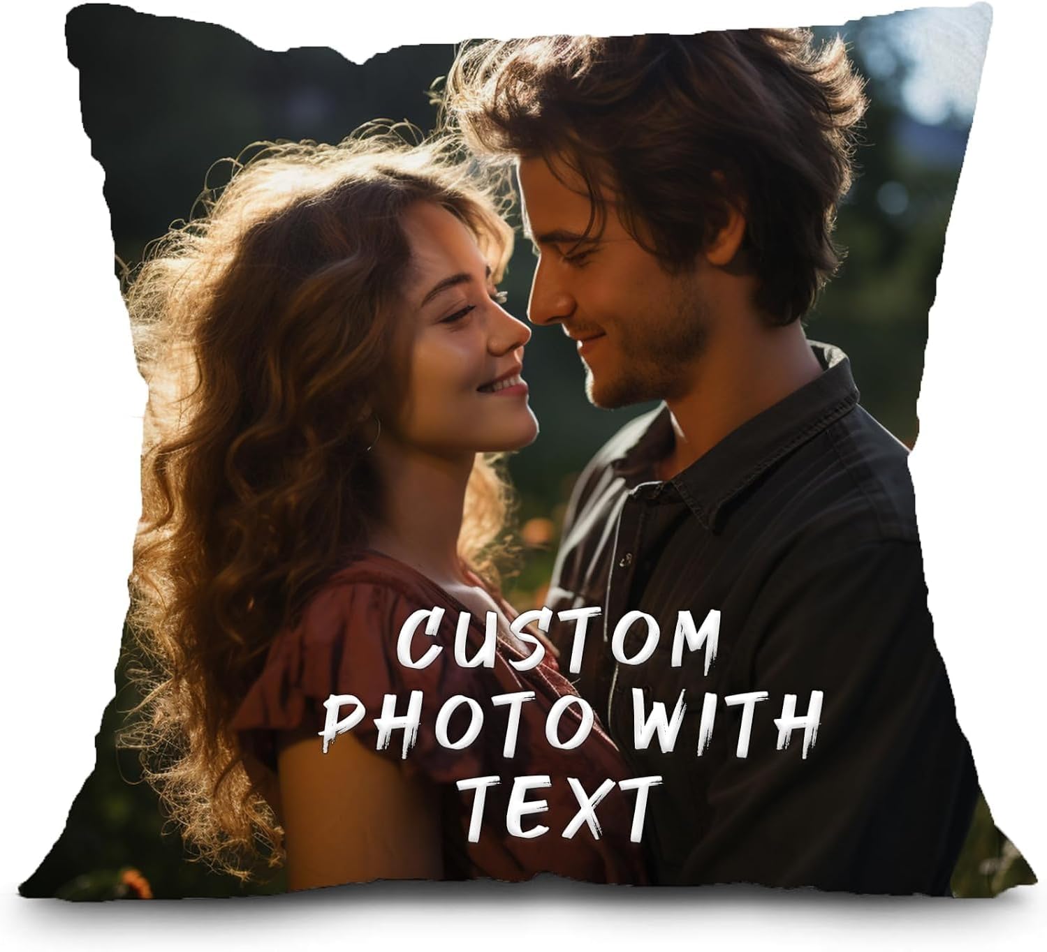 Amazon.com: Custom Picture Pillow for Couples, Square Pillow ...