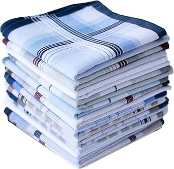 Mens Cotton Handkerchiefs Checkered Pattern Handkerchief Plaid Pocket ...