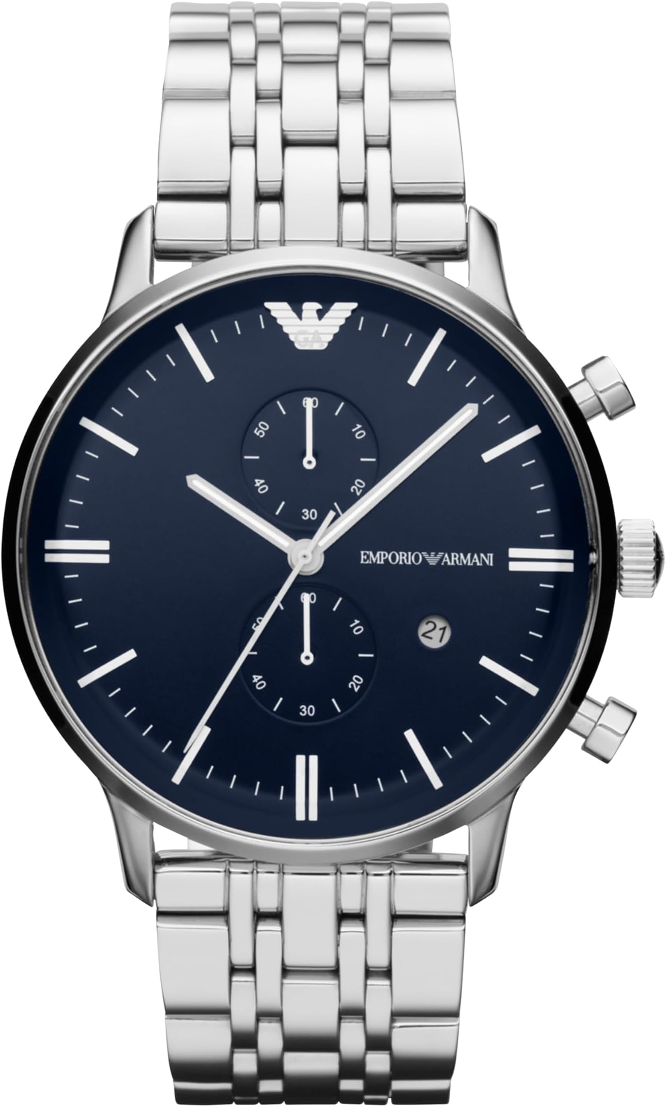 EMPORIO ARMANI Homme Analogique Quartz Montre avec Bracelet en Cuir ...