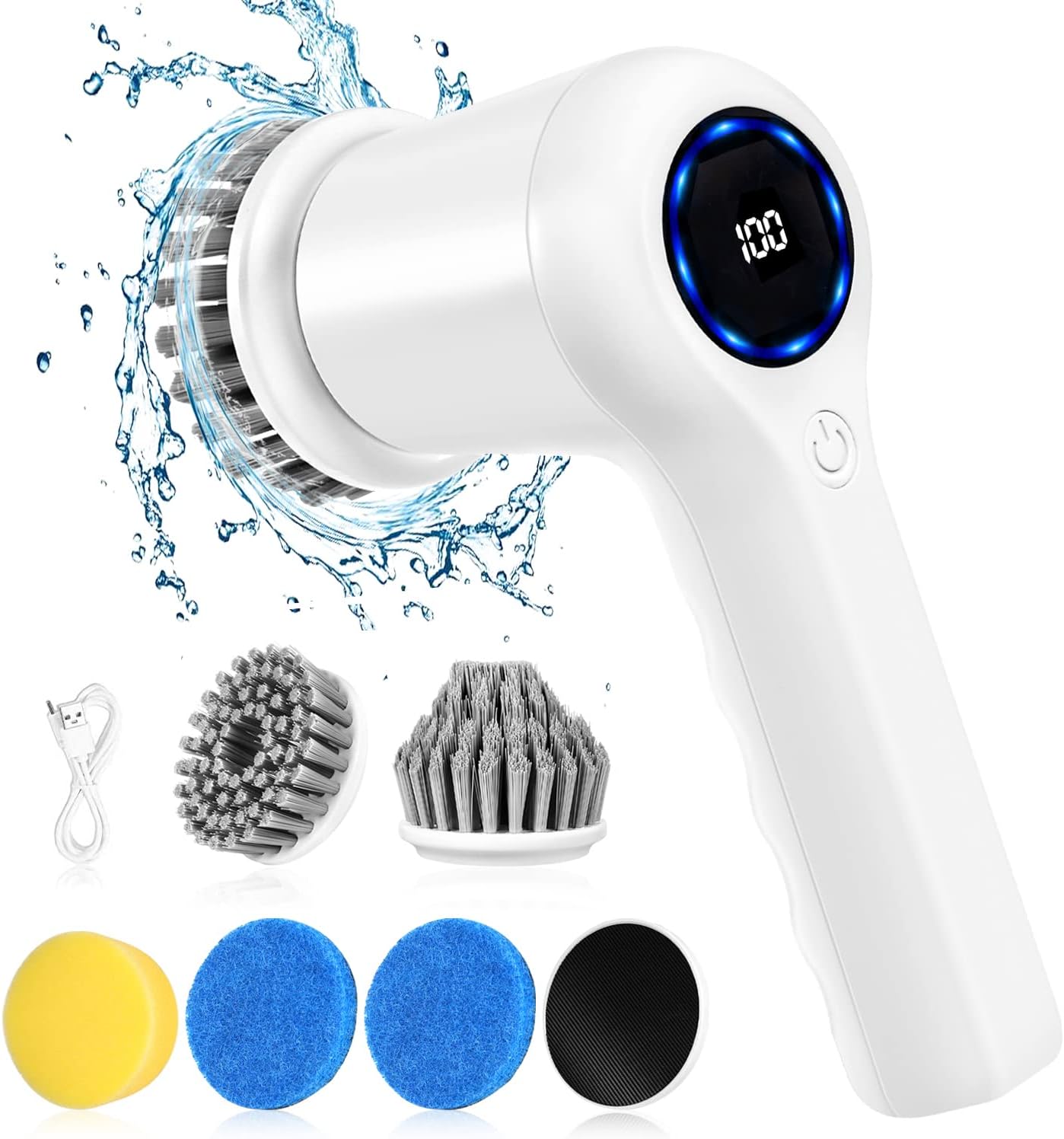Amazon.com: Electric Spin Scrubber,GRUTTI Power Scrubber Cordless ...