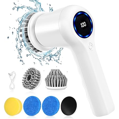 Amazon.com: SYNOSHI | Electric Spin Scrubber, Power Cleaning Brush with ...