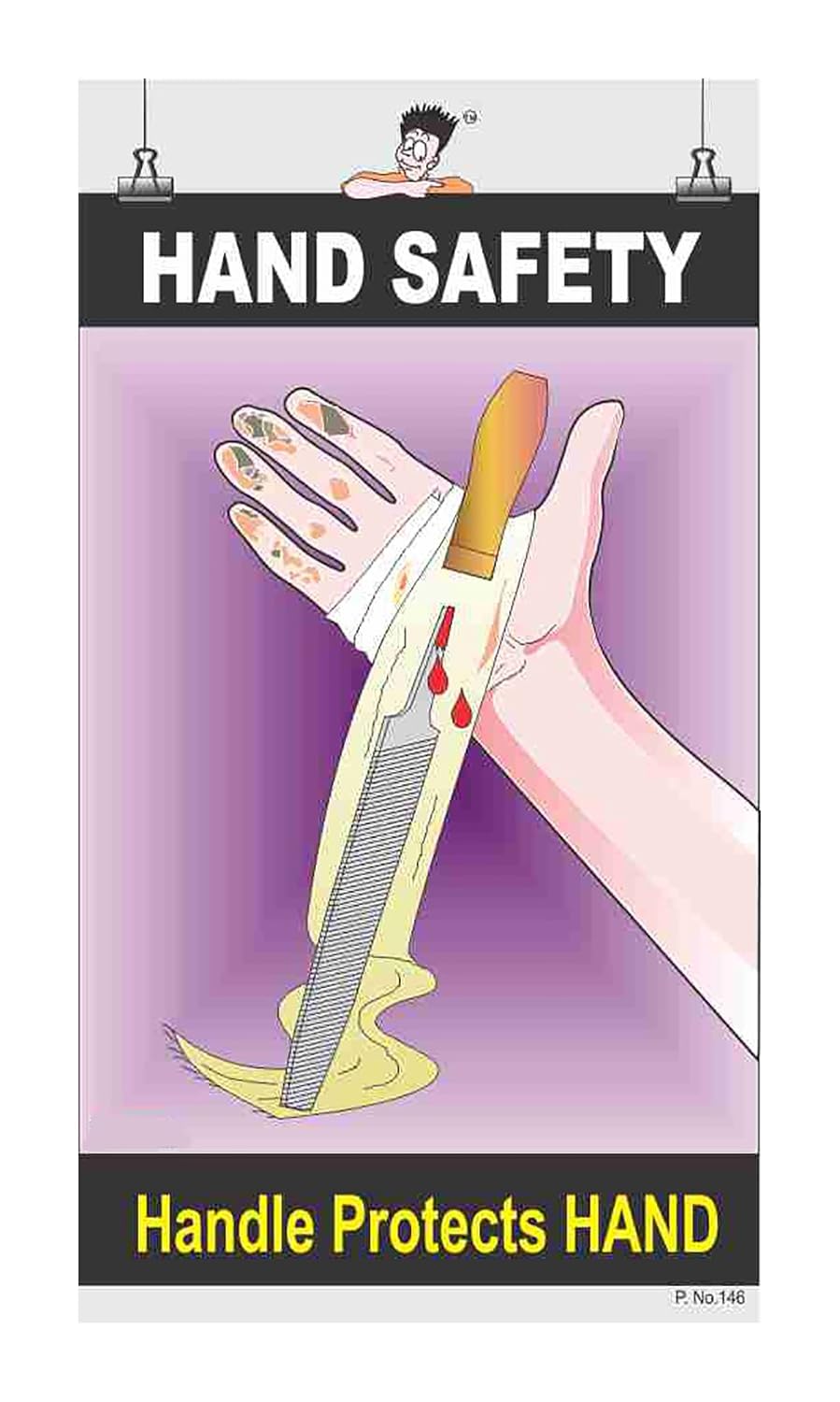 Posterkart Hand Safety Poster - Hand Safety, 66 cm x 36 cm x 1 cm ...