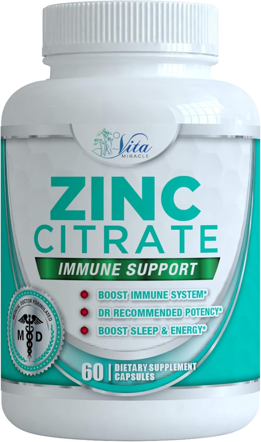 Amazon.com: Zinc Citrate 30mg Supplement - Immune Support for Adults ...