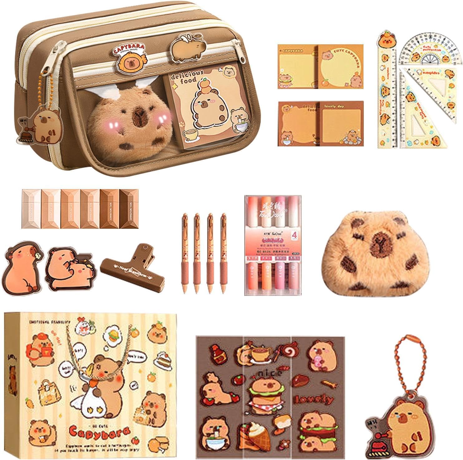 Capybara Pencil Case Capybara Set Pencil Case Capybara Multilayer ...