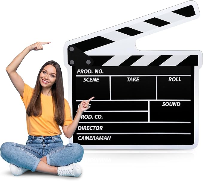 Amazon.com: Yookeer 42" Movie Night Clapboard Cardboard Cutout Stand-up ...