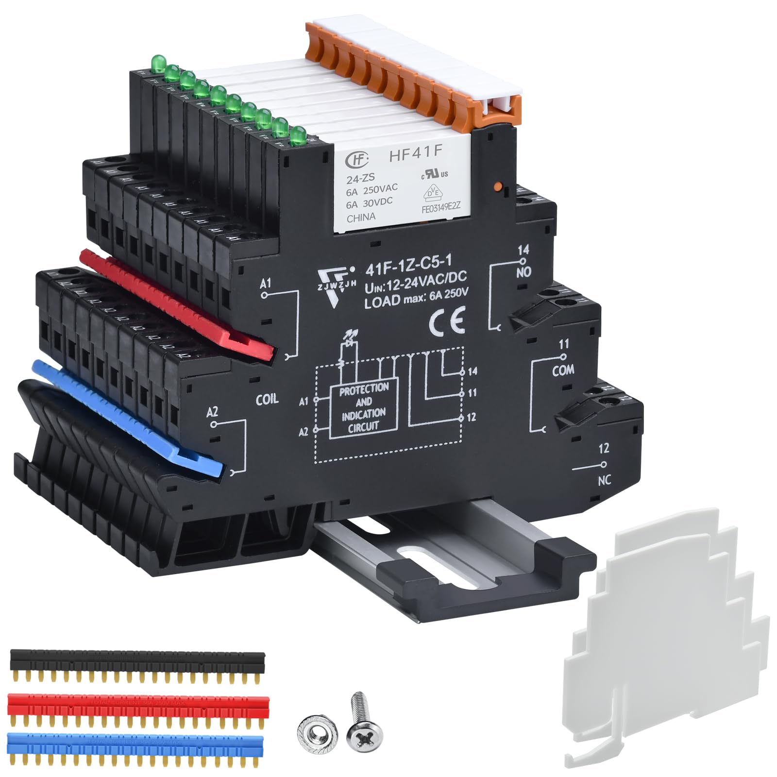 Snapklik.com : 10Pcs Miniature Relay 24V DC, 24V AC 6Amp SPDT