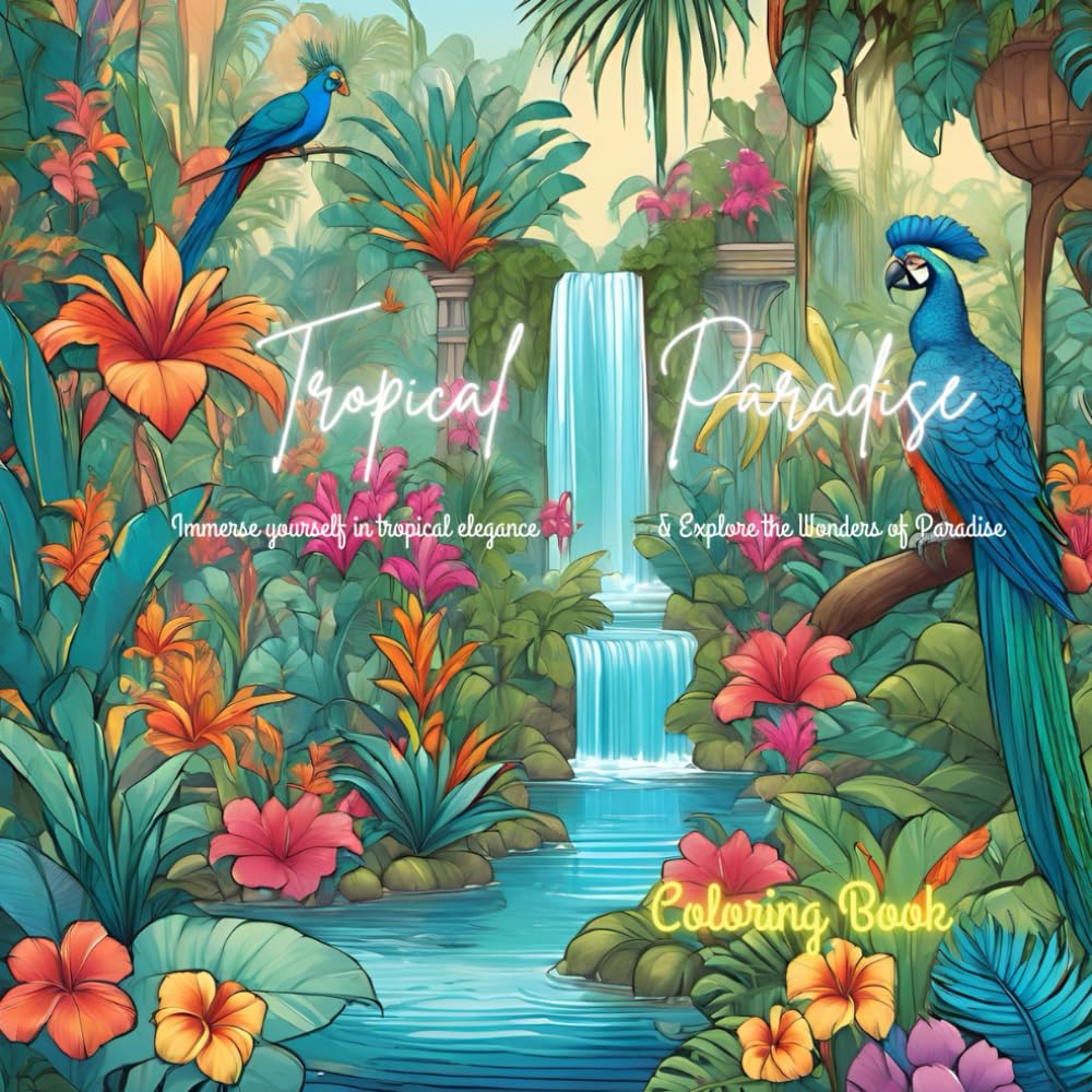 Amazon.com: Tropical Paradise: Coloring Book for Relaxation: Immerse ...