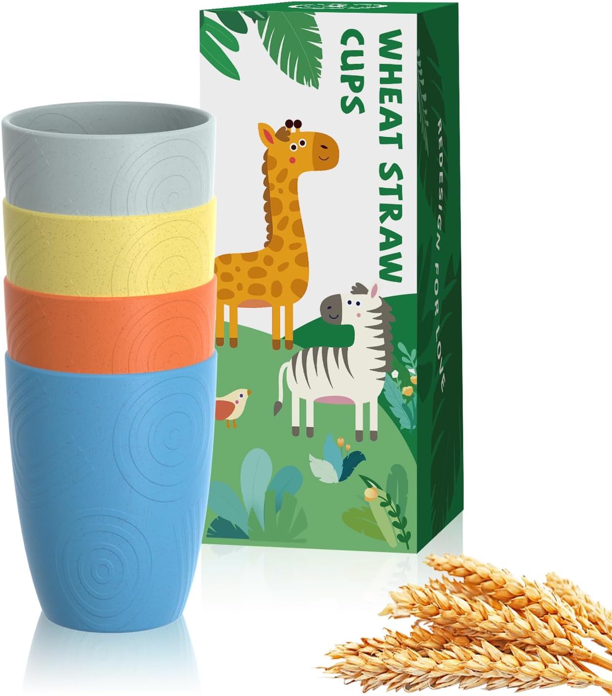 Amazon.com | Muulaii Set of 12 Kids Plastic Cups- 8 oz Children ...