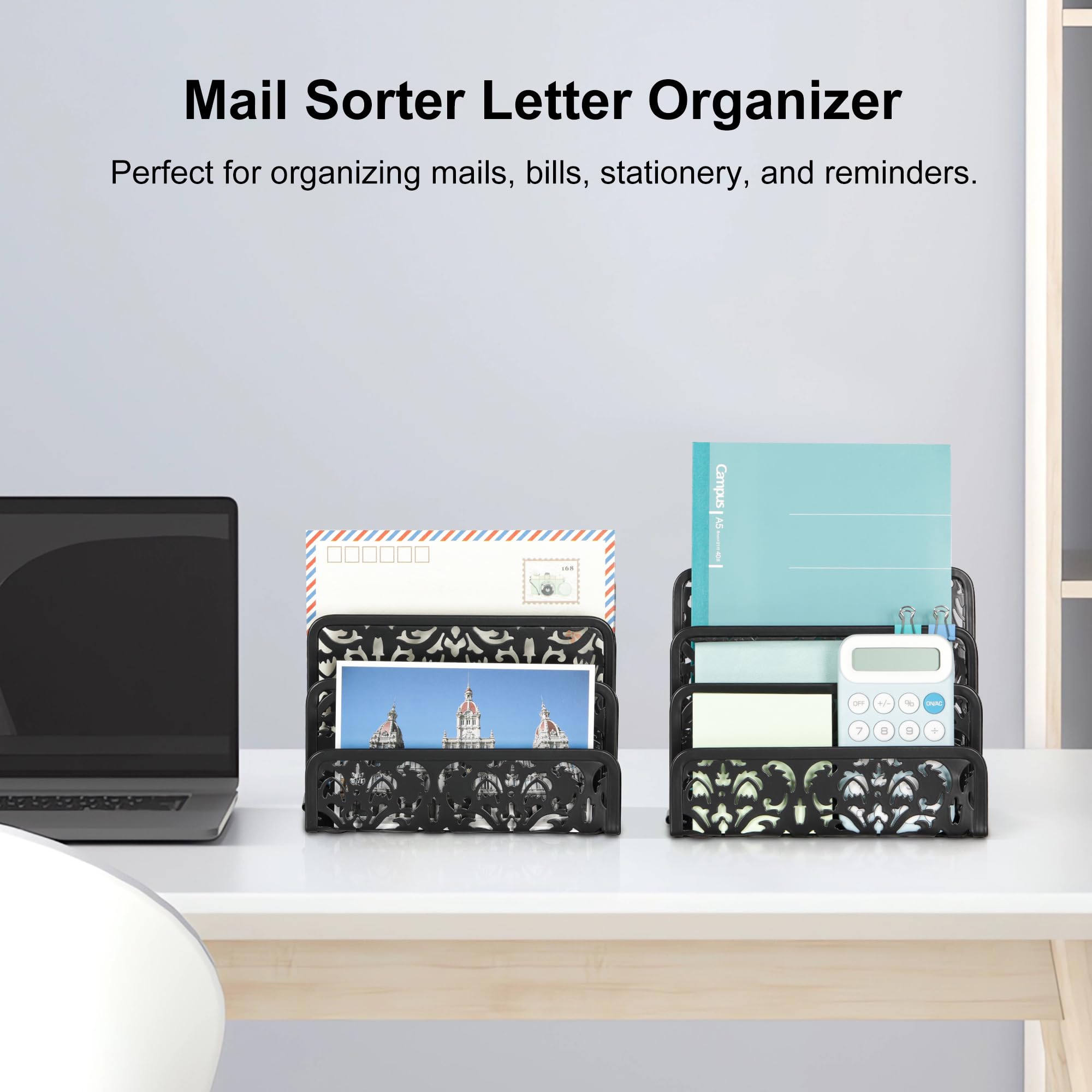 Snapklik.com : EasyPAG Mail Organizer Countertop 2pc Desk Mail Sorter ...