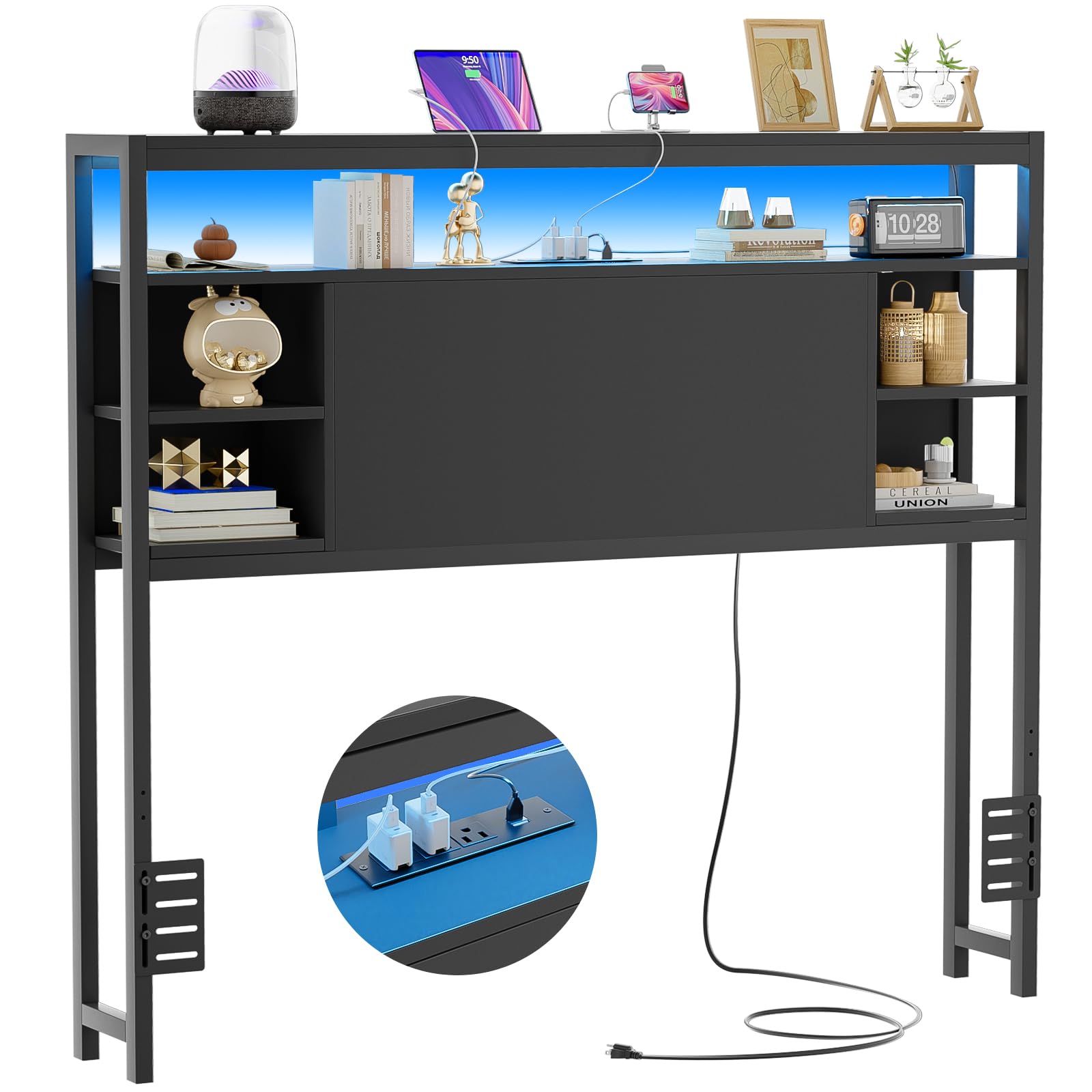 Amazon.com - Unikito Twin Headboard with Storage, Headboards with Power ...