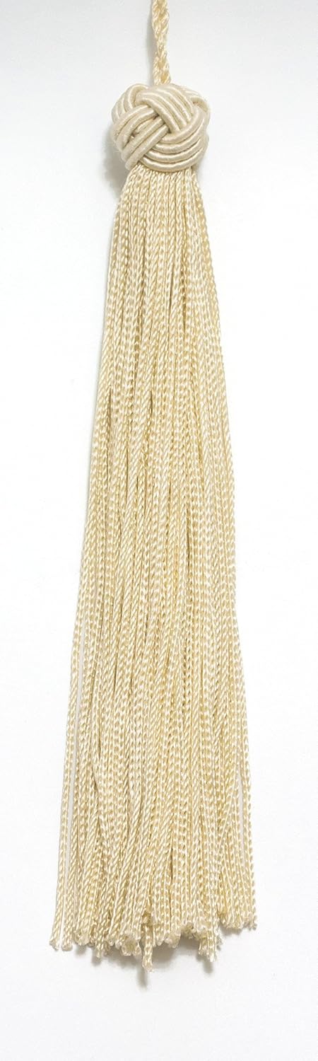 Amazon.com: Set of 10 Cream Color Woven Head Chainette Tassel, 5.5 Inch ...