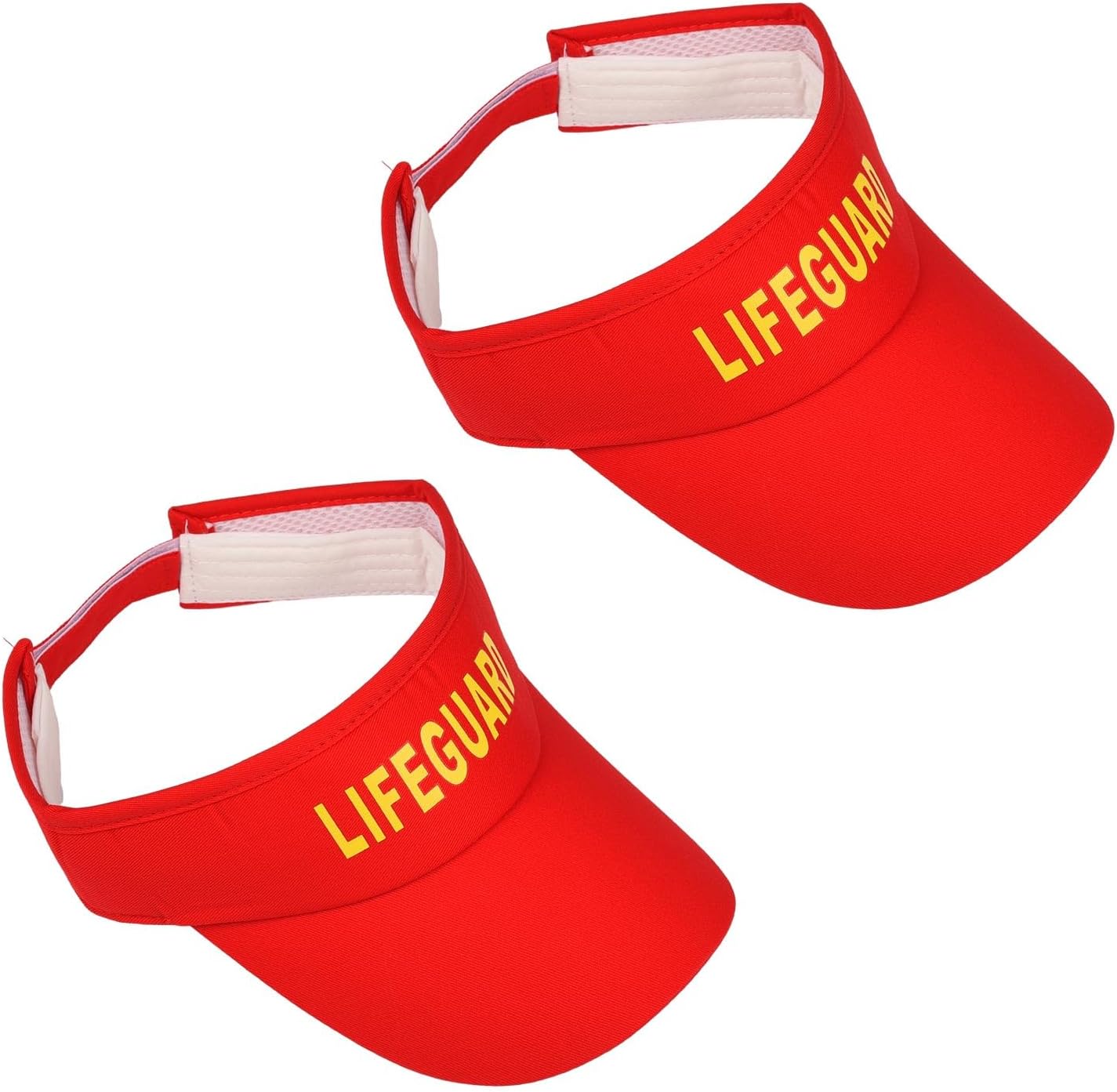 NAUZE 2 Pieces Lifeguard Sun Visor Professional Guard Hat Red Sun Hat ...