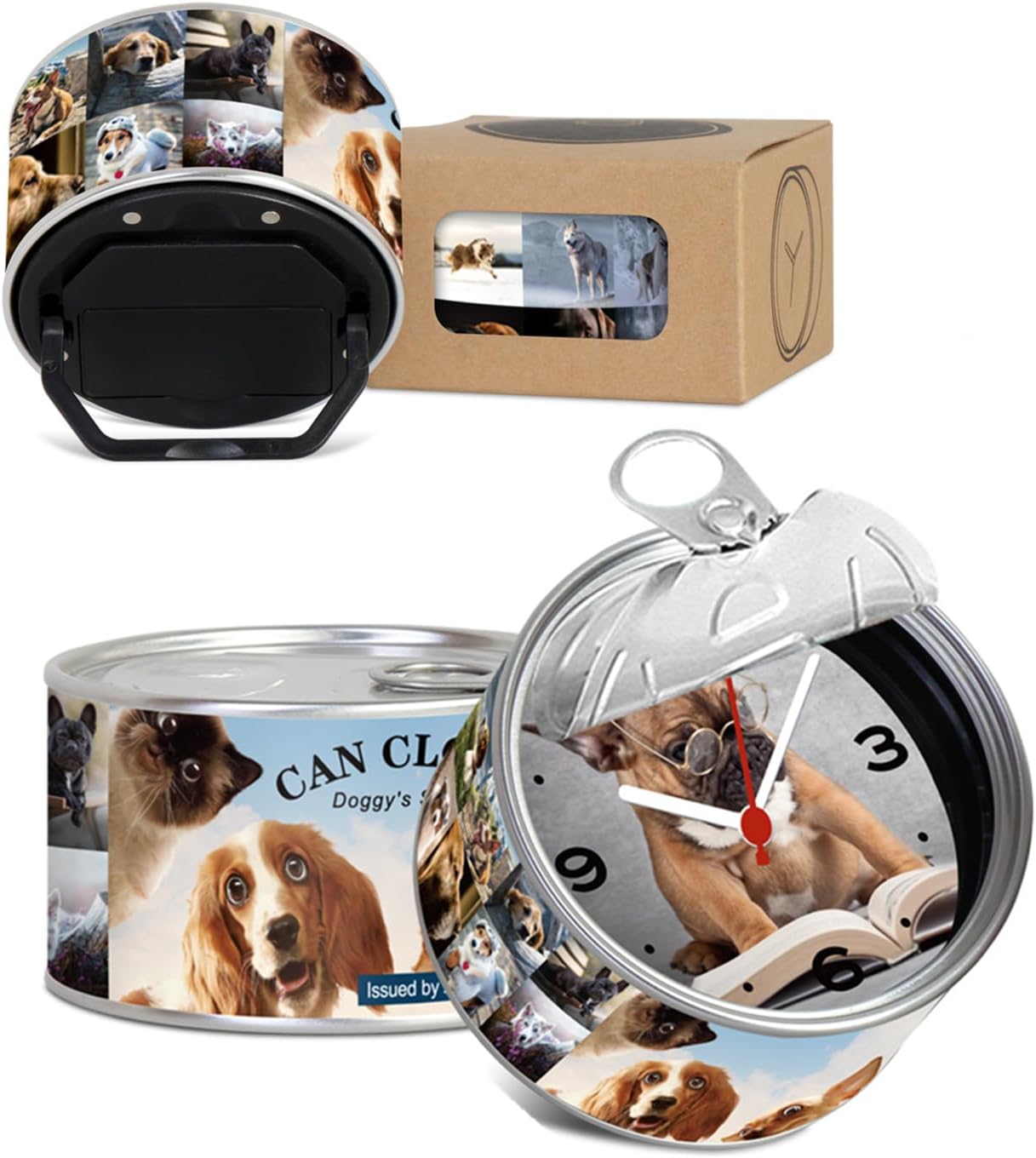 Amazon.com: Zeloyaut 3pcs Innovation Magnetic Canning Clock, Doggy ...
