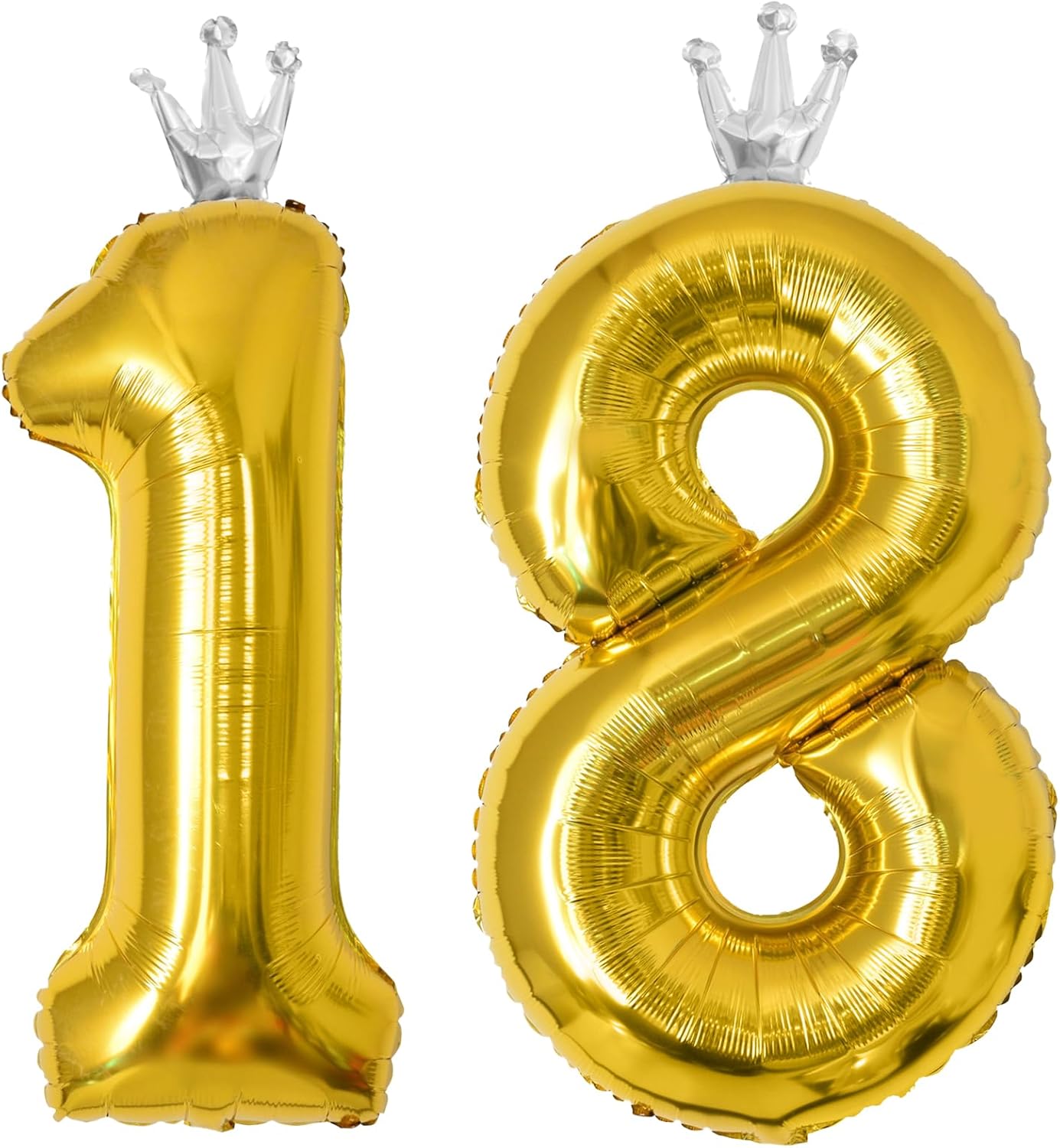 Amazon.com: MOMOHOO 40 Inch Gold Large Balloon Number 18 - Big Foil ...