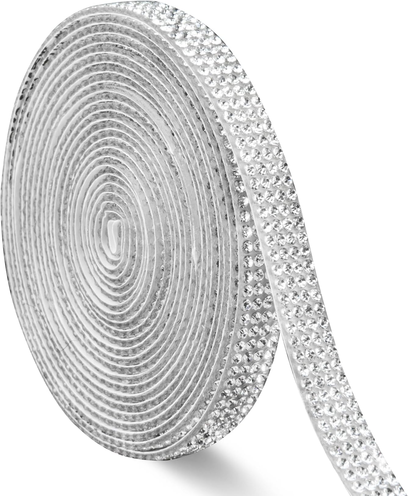 Amazon.com: Silver Ribbons for Crafts - Self Adhesive Rhinestone Ribbon ...