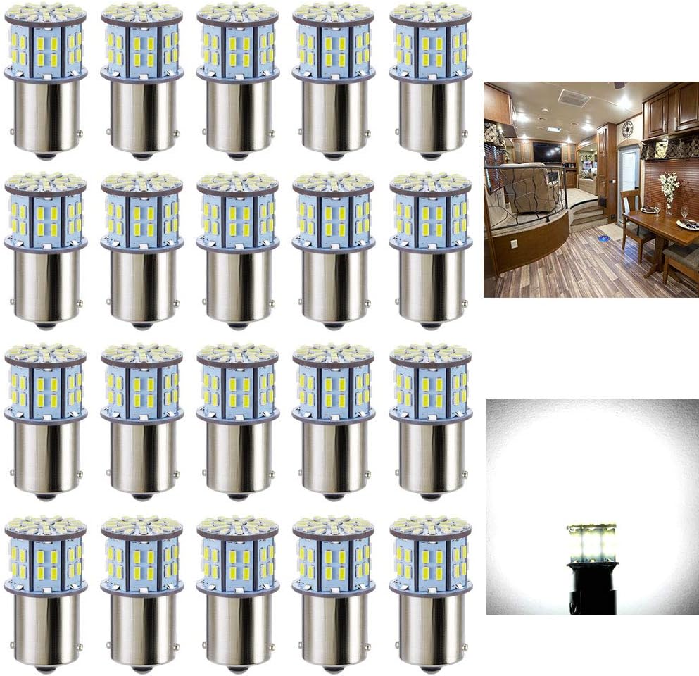 Amazon.com: Antline 1156 1141 1003 7506 BA15S LED Bulbs Xenon White 20 ...