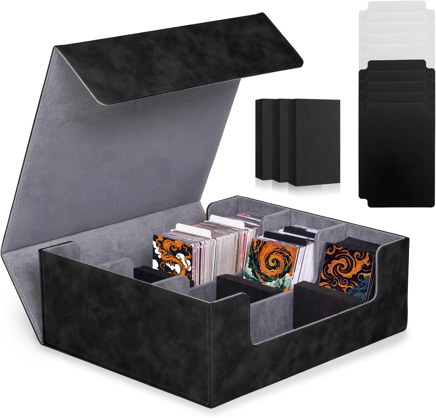 Old Canal Card Deck Box with 10 Dividers, Magnetic Cards Storage Box ...