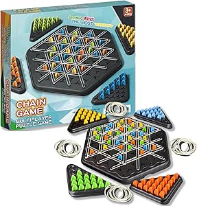 Amazon.com: Chain Triangle Chess Game, Engaging Triggle Rubber Band ...