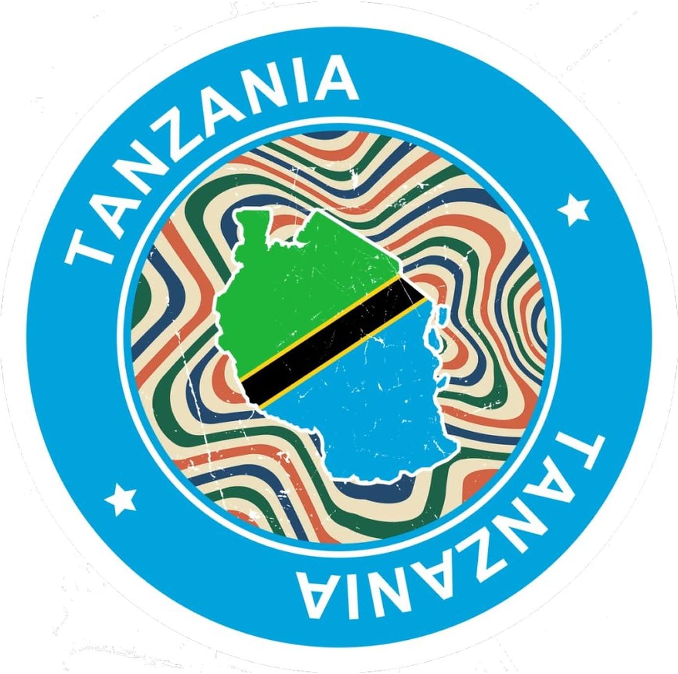 Amazon.com: Tanzania Kids Room Home Decor Words Letter Stickers Global ...