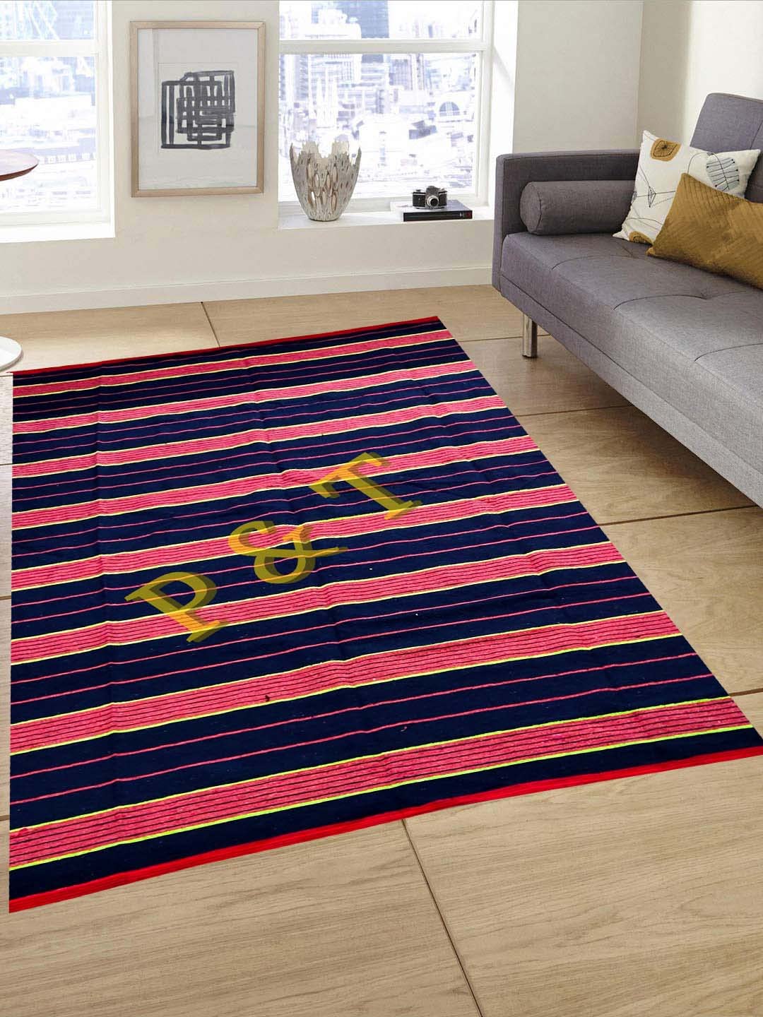 Buy P&T Cotton Dari Multi Colour 3 FT X 6 FT (Approx.) Cotton Durrie ...