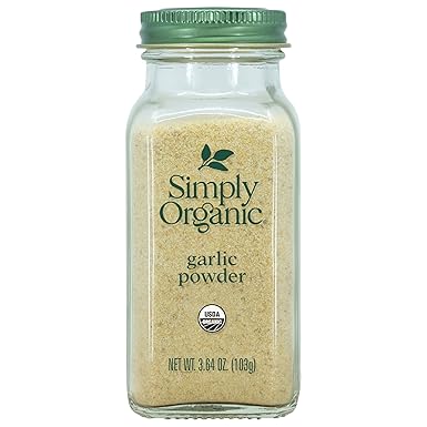 Amazon.com : Simply Organic Garlic Powder Certified Organic, 3.64-Ounce ...