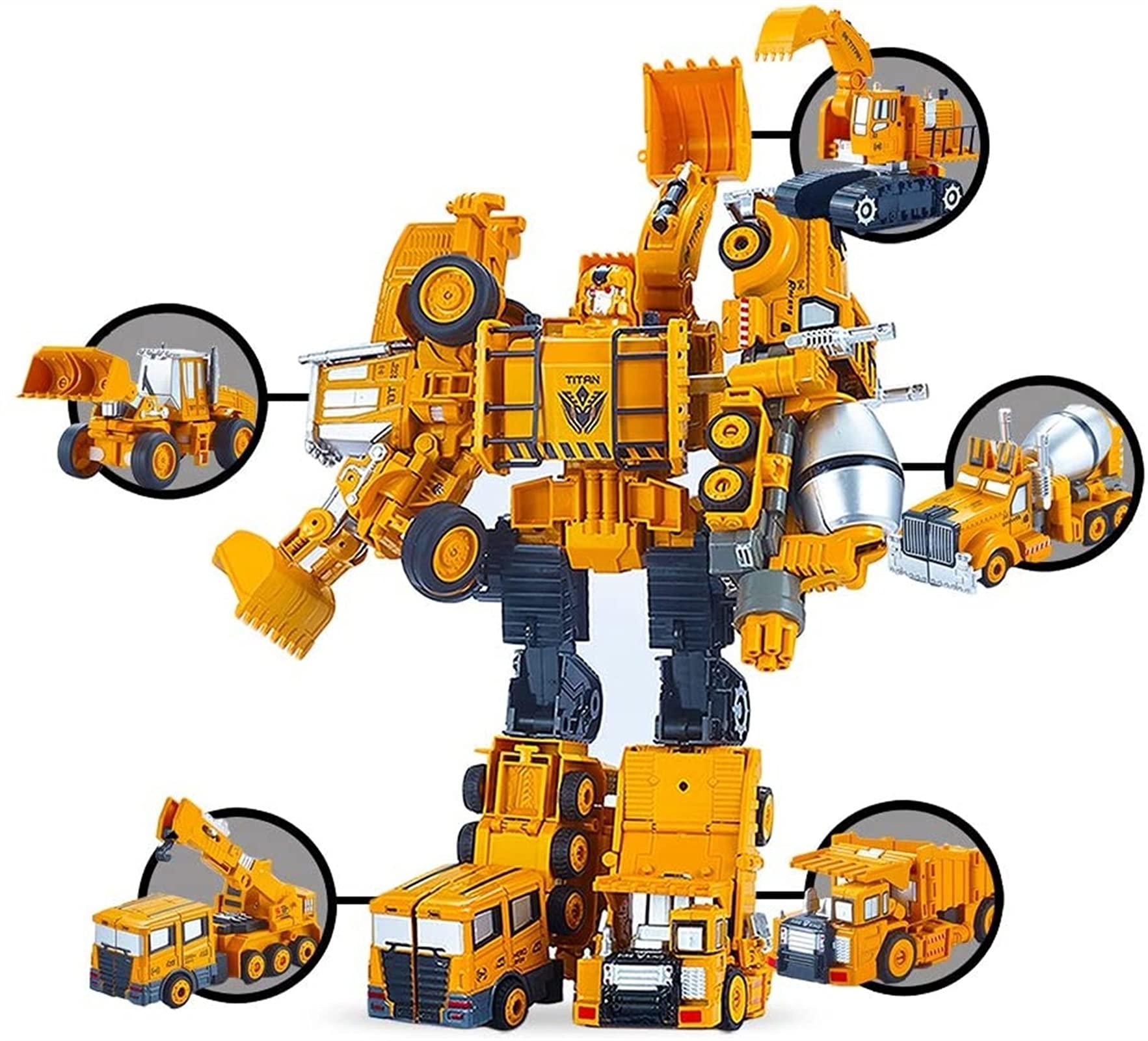 Siyushop 5 Pack Transtruck Transforms To Tractor And Robot Action ...