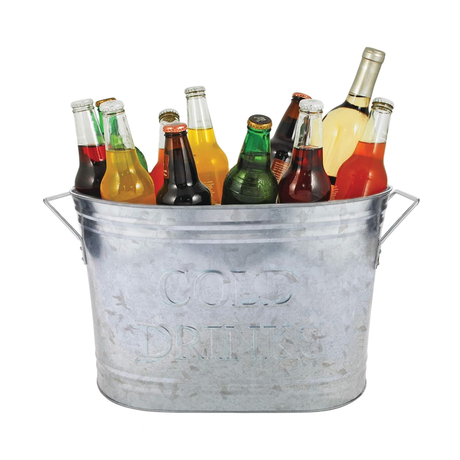 True Vino Galvanized"Cold Drinks" Ice Bucket, 8.3 litres : Amazon.in ...