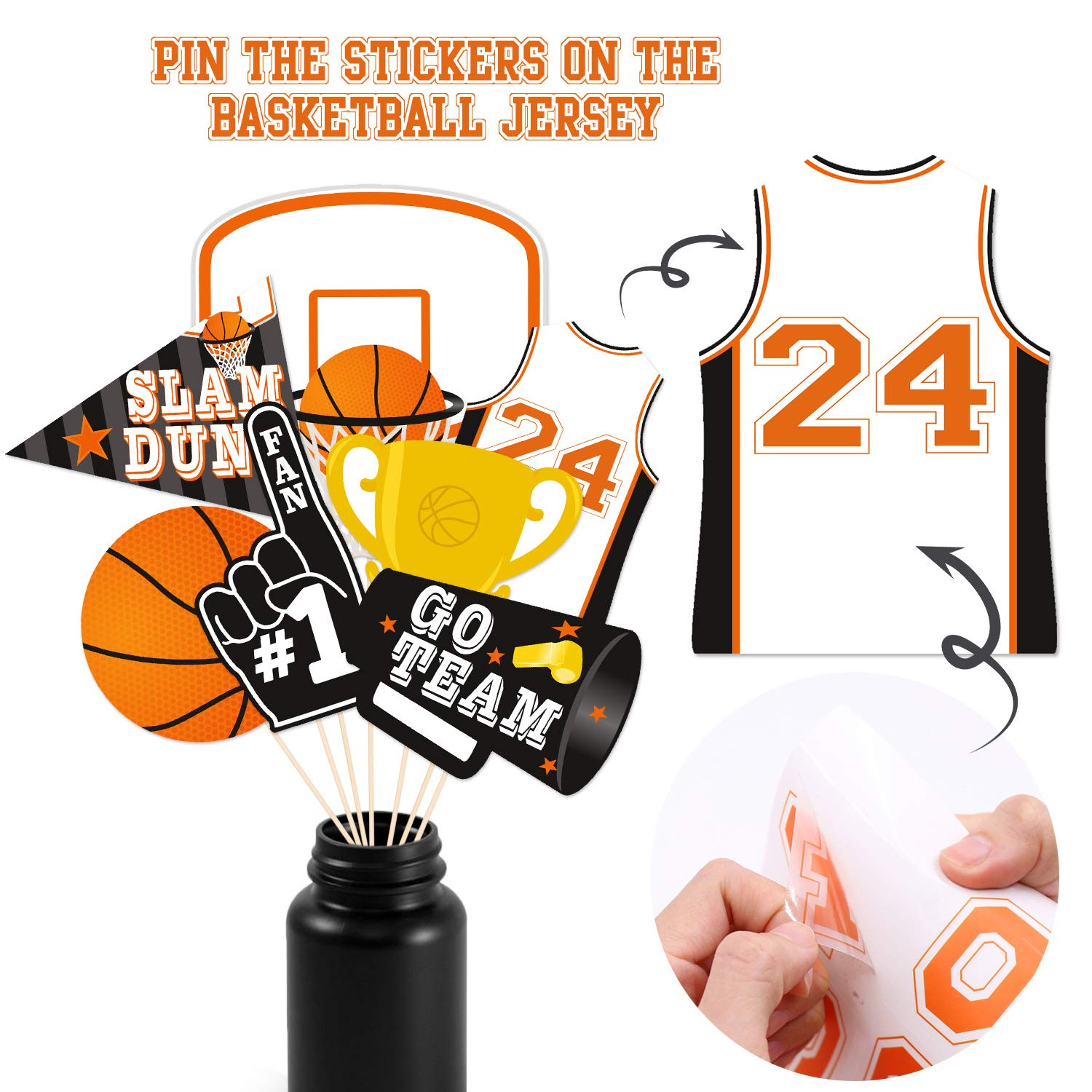 Snapklik.com : 21 Pack Basketball Party Decorations Table Toppers ...