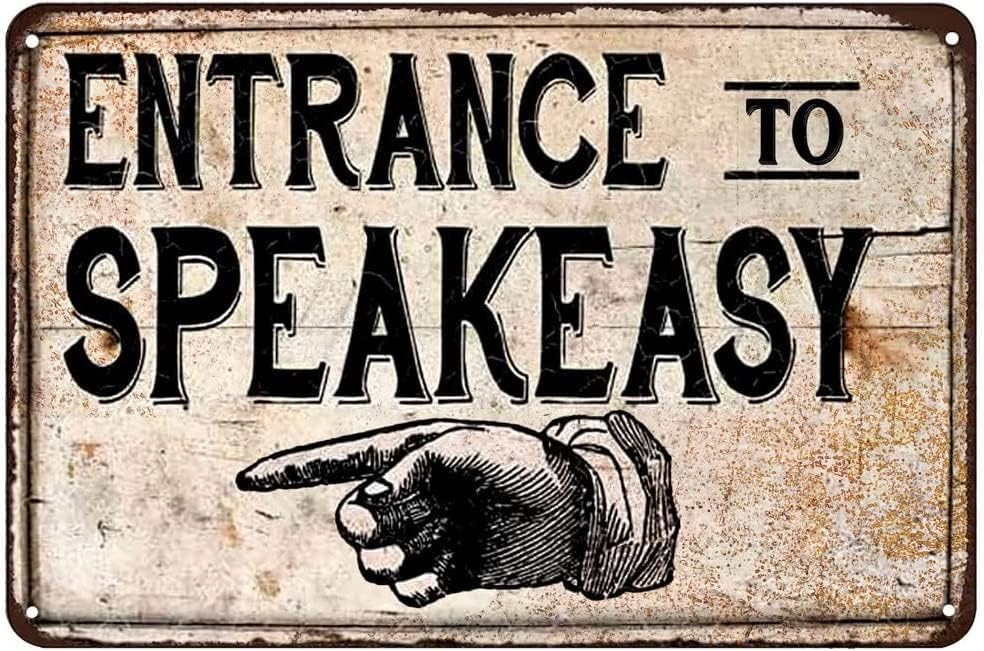 Amazon.com: Creative Tin Sign Entrance to Speakeasy Funny Novelty Metal ...