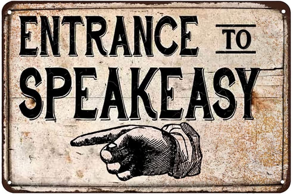 Amazon.com: Creative Tin Sign Entrance to Speakeasy Funny Novelty Metal ...