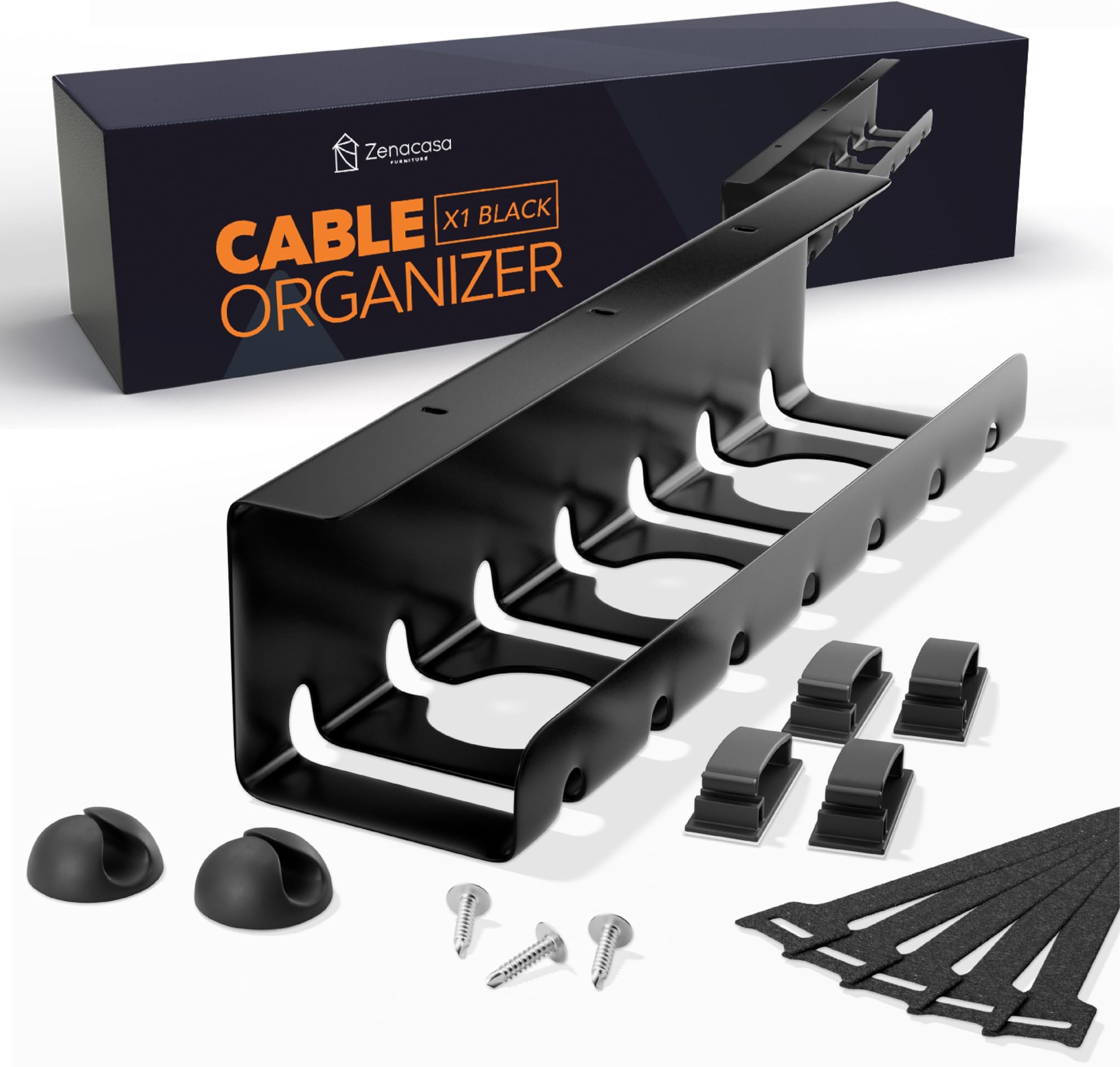 Chemin de Cable Bureau (Set de 2) - Passe Cable Bureau en Acier ...